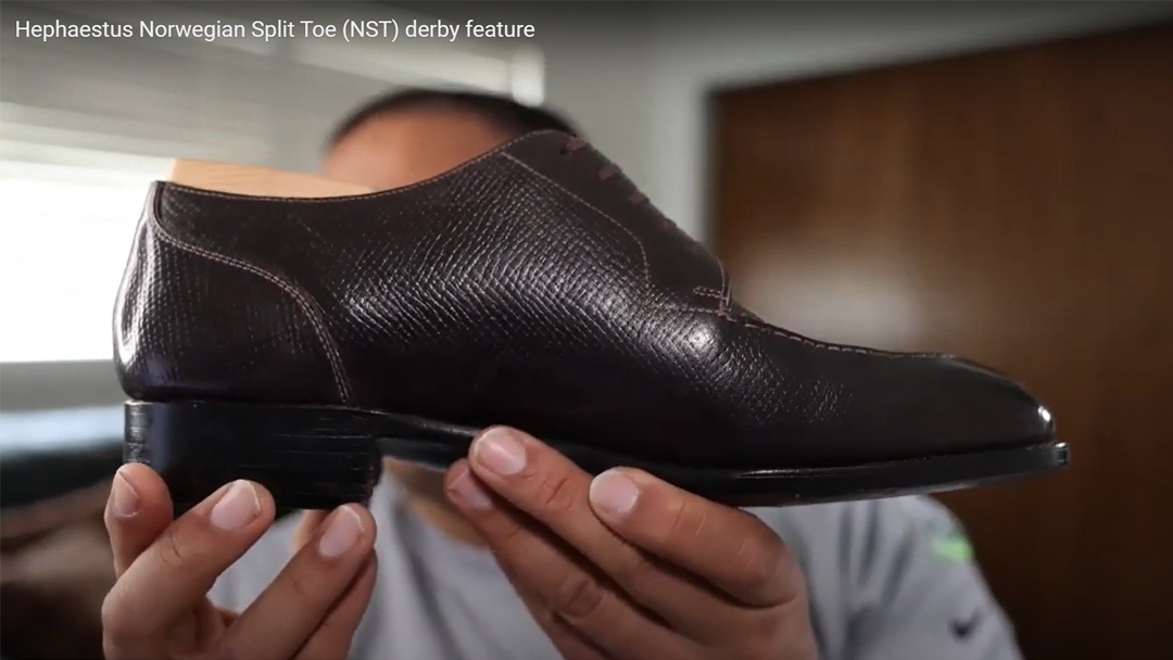 Hephaestus Norwegian Split Toe (NST) derby feature