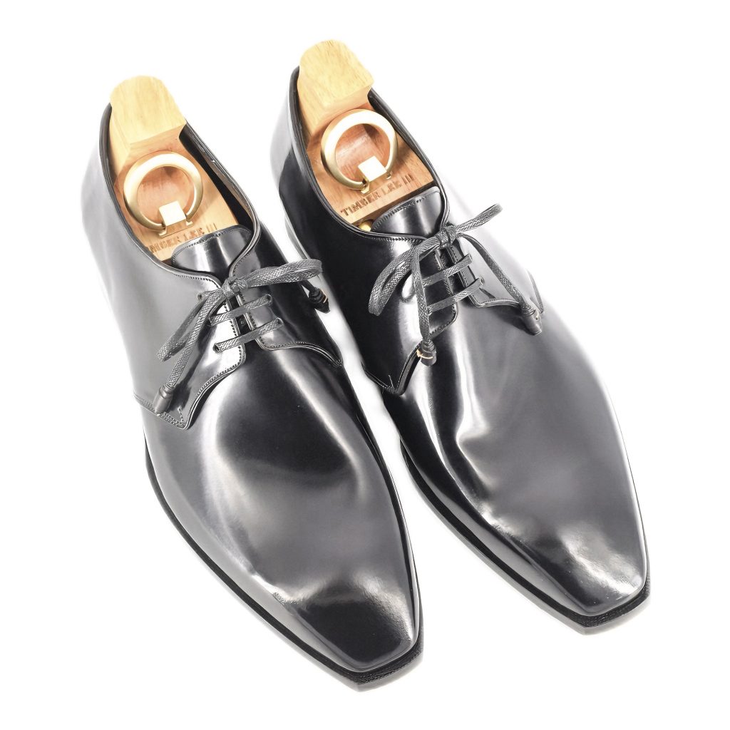 MTO Derby plain toe shoes 3 eyelets - Shell Cordovan